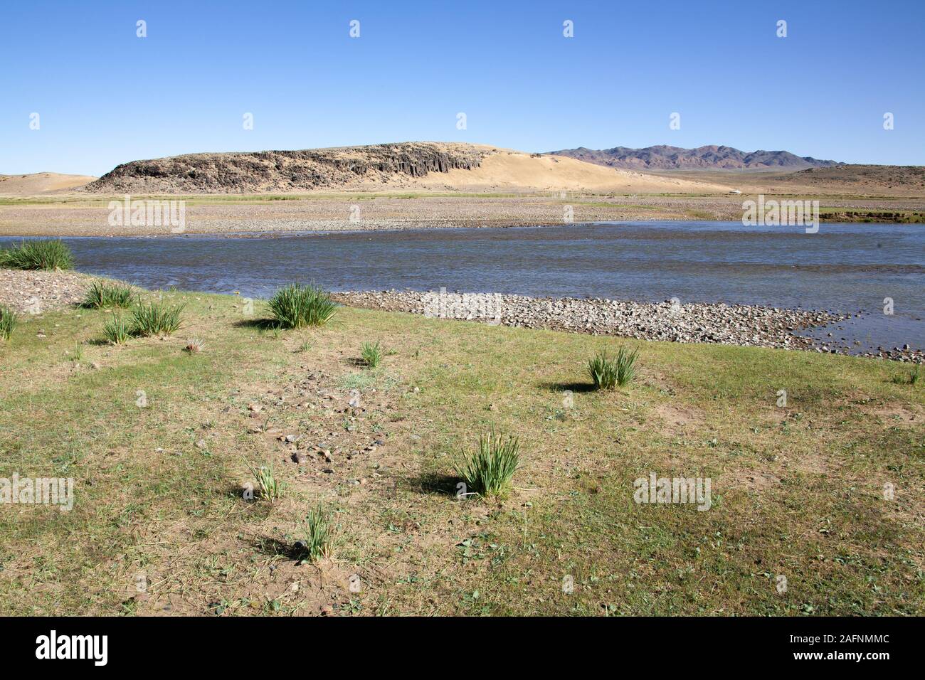 The landscape of the mongolian steppe Stock Photo - Alamy