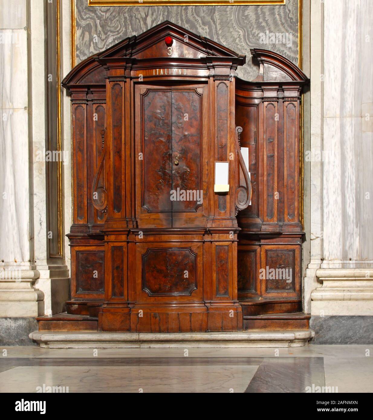 Confession booth hi-res stock photography and images - Alamy