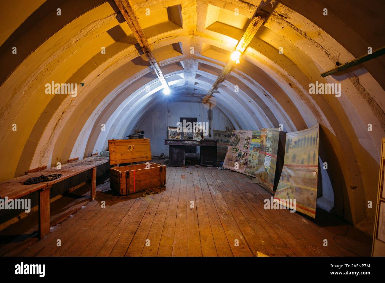 Dark abandoned Soviet bunker, echo of Cold War Stock Photo - Alamy