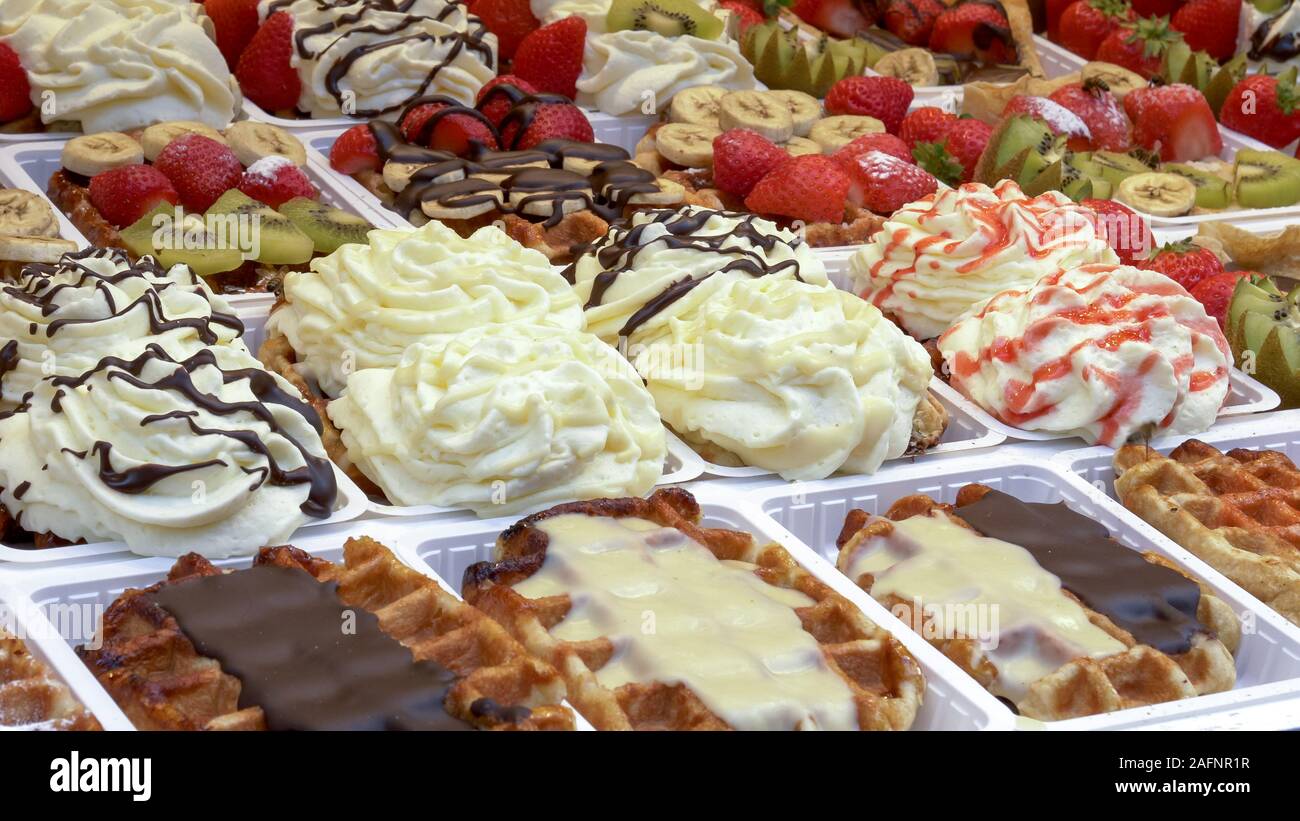 Waffle display brussels belgium hi-res stock photography and images - Alamy