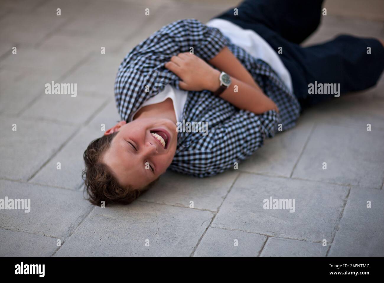 Person Rolling On The Ground