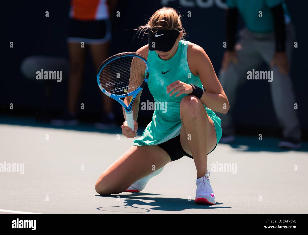 Amanda Anisimova of the United States in action during the second-round ...