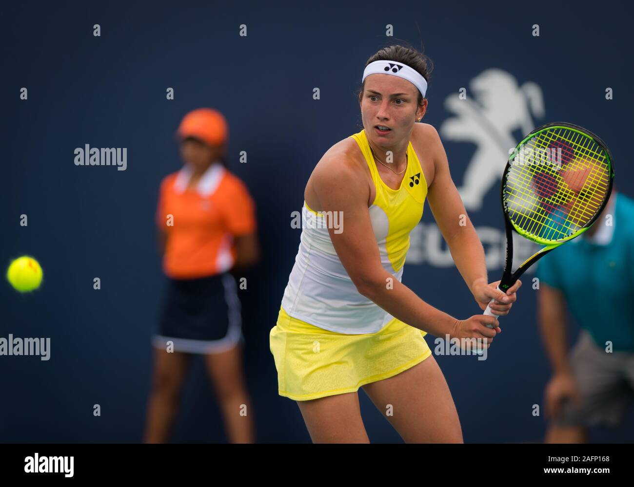 Anastasija Sevastova of Latvia in action during her third-round match ...