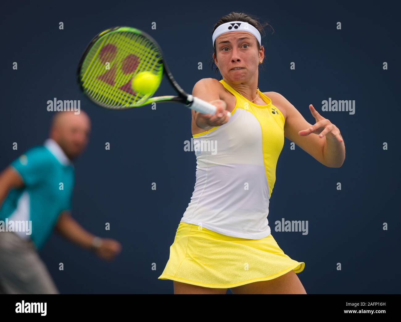 Anastasija Sevastova of Latvia in action during her third-round match ...