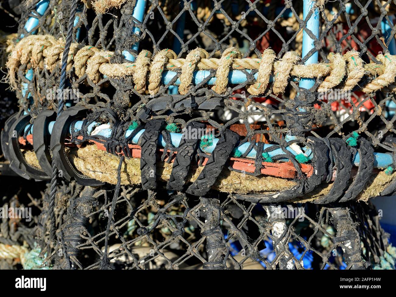 Close up of a creel used by inshore fishers to catch crabs and lobster ...