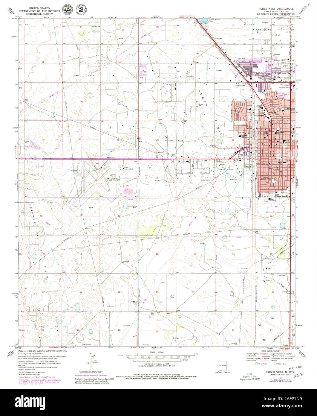 Map of hobbs new mexico hi-res stock photography and images - Alamy
