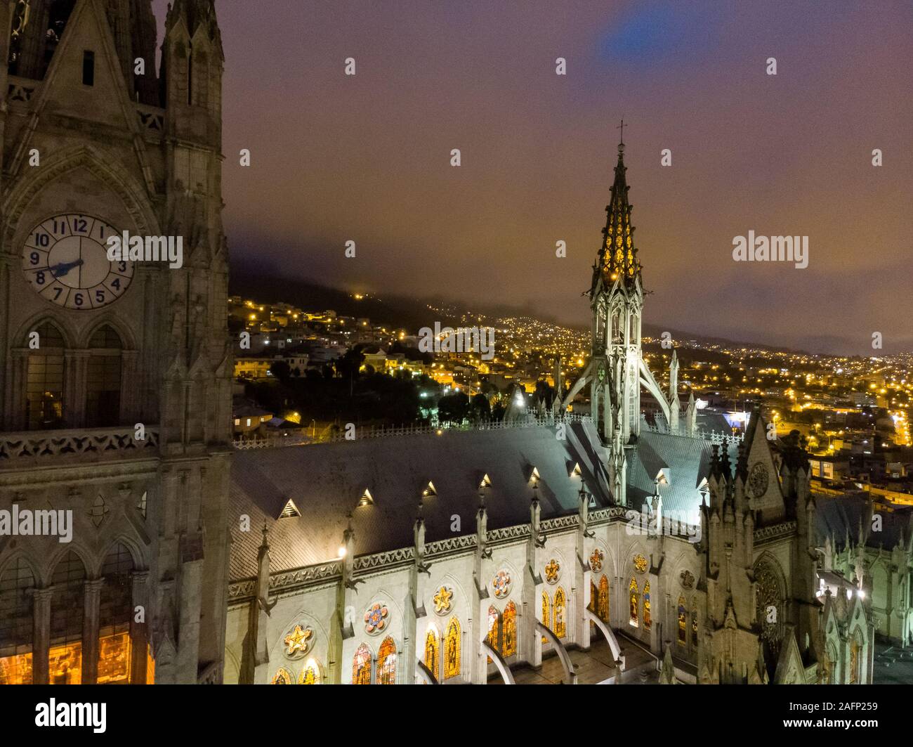 Ecuador quito view basilica national hi-res stock photography and ...