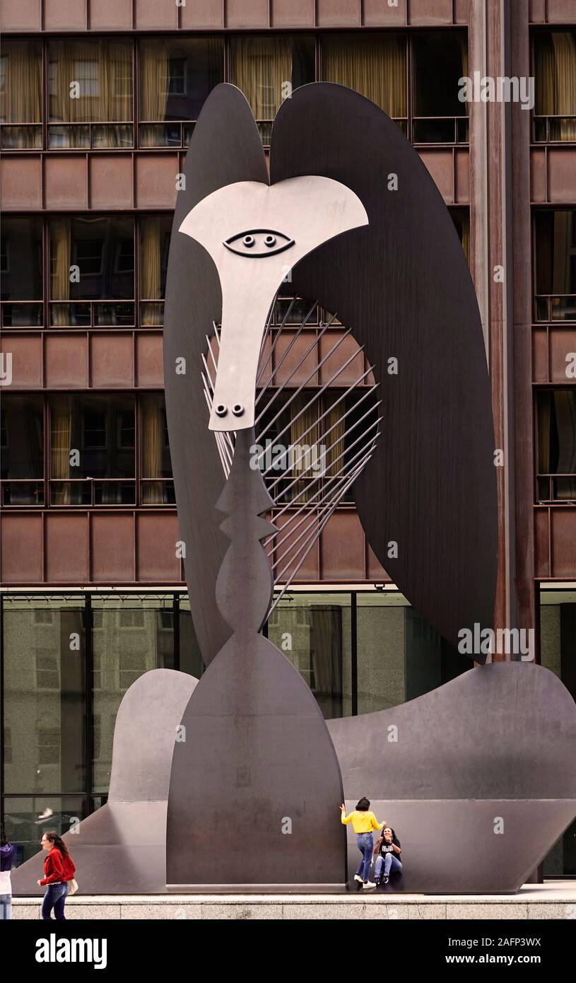 The Picasso untitled sculpture in Chicago Illinois Stock Photo - Alamy