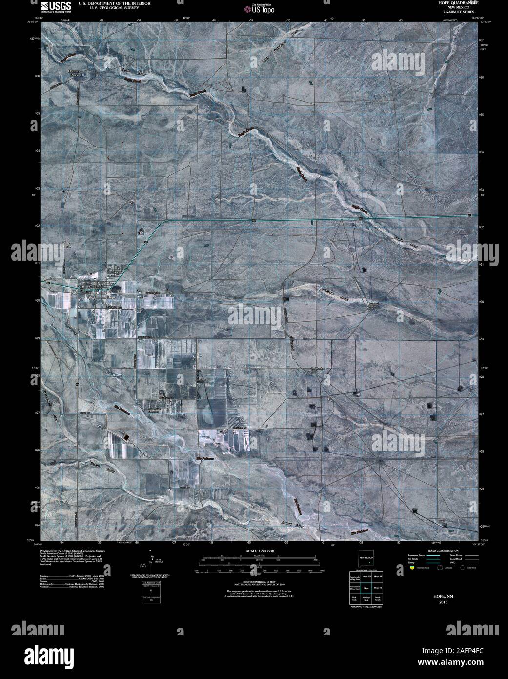 Map of hope new mexico hi-res stock photography and images - Alamy
