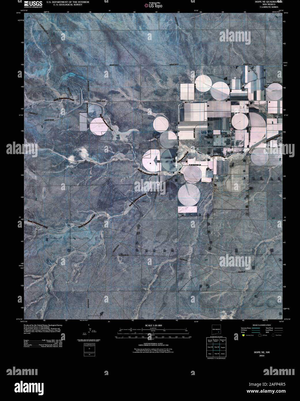Map of hope new mexico hi-res stock photography and images - Alamy