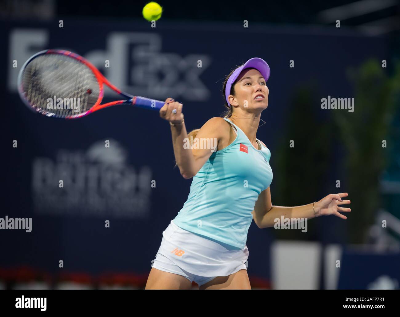 Danielle Collins of the United States in action during the second-round ...
