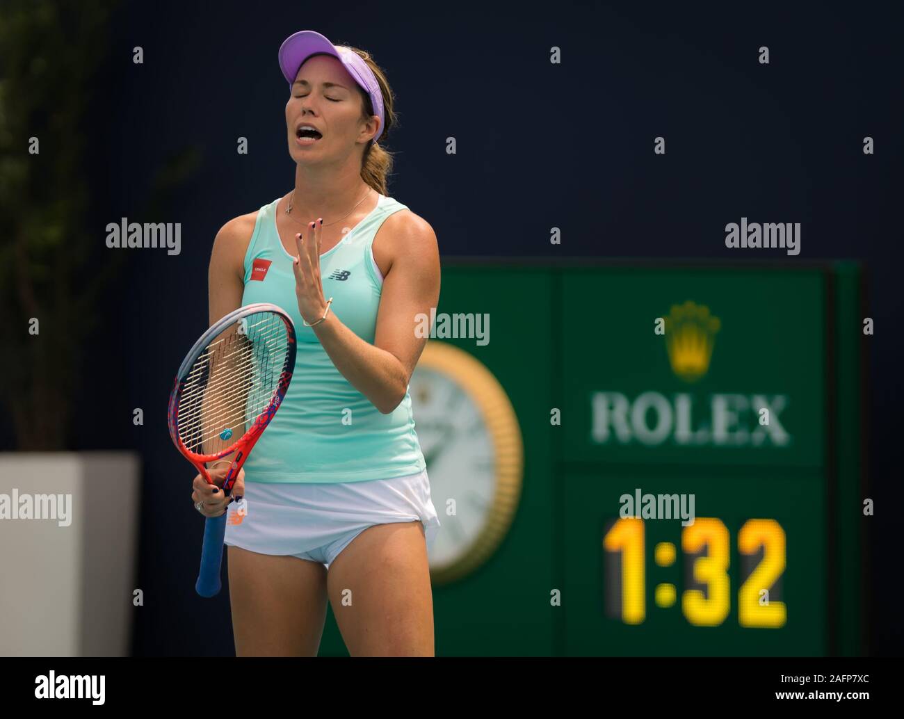 Danielle Collins of the United States in action during her third-round ...