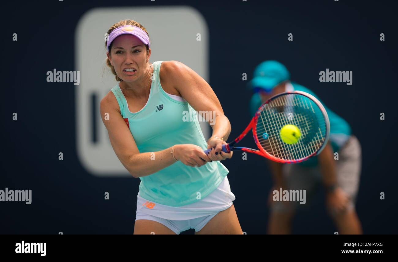 Danielle Collins of the United States in action during her third-round ...
