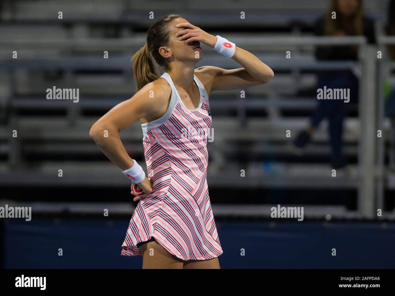Petra Martic of Croatia in action during her second-round match at the ...