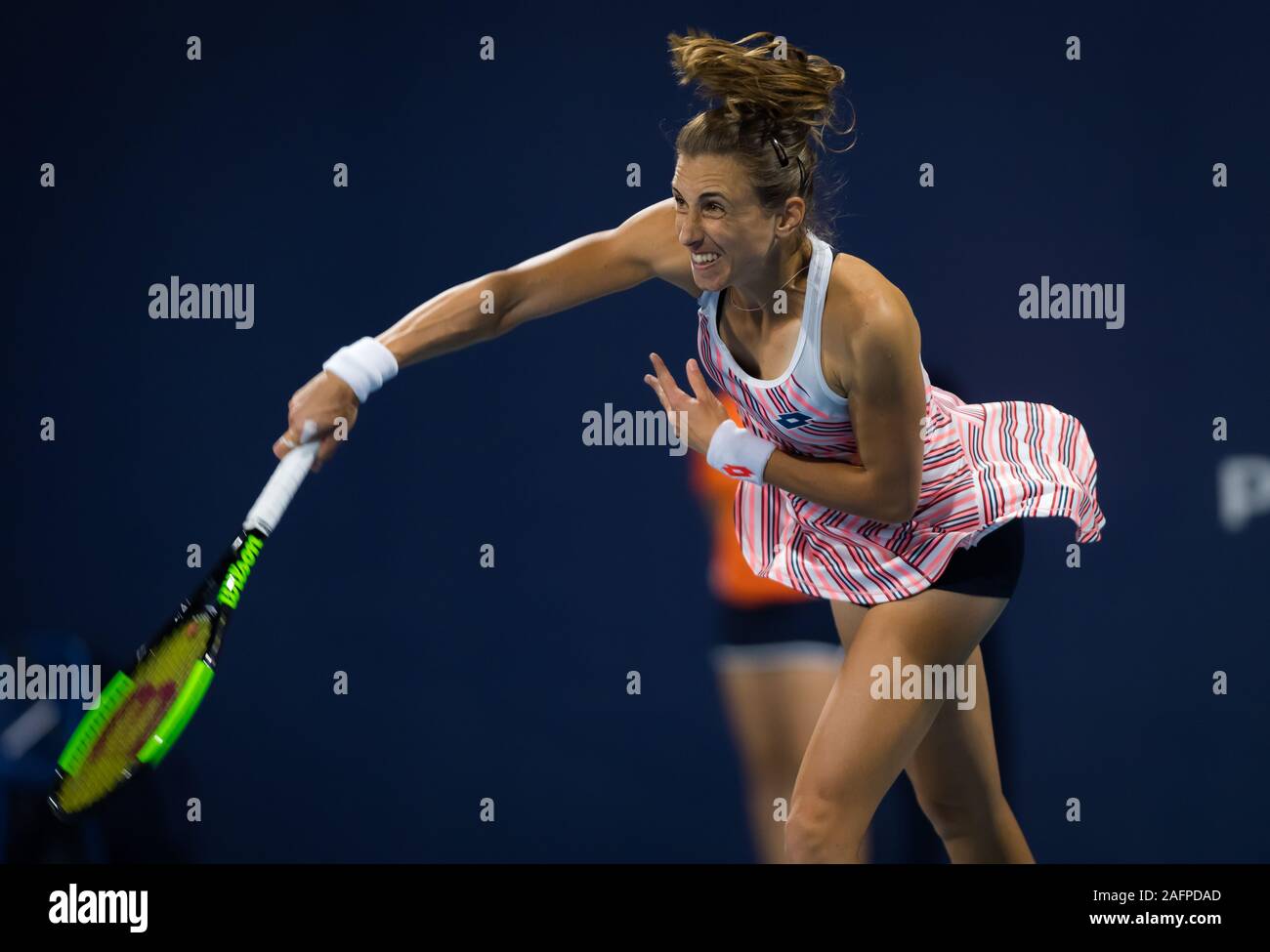 Petra Martic of Croatia in action during her second-round match at the ...