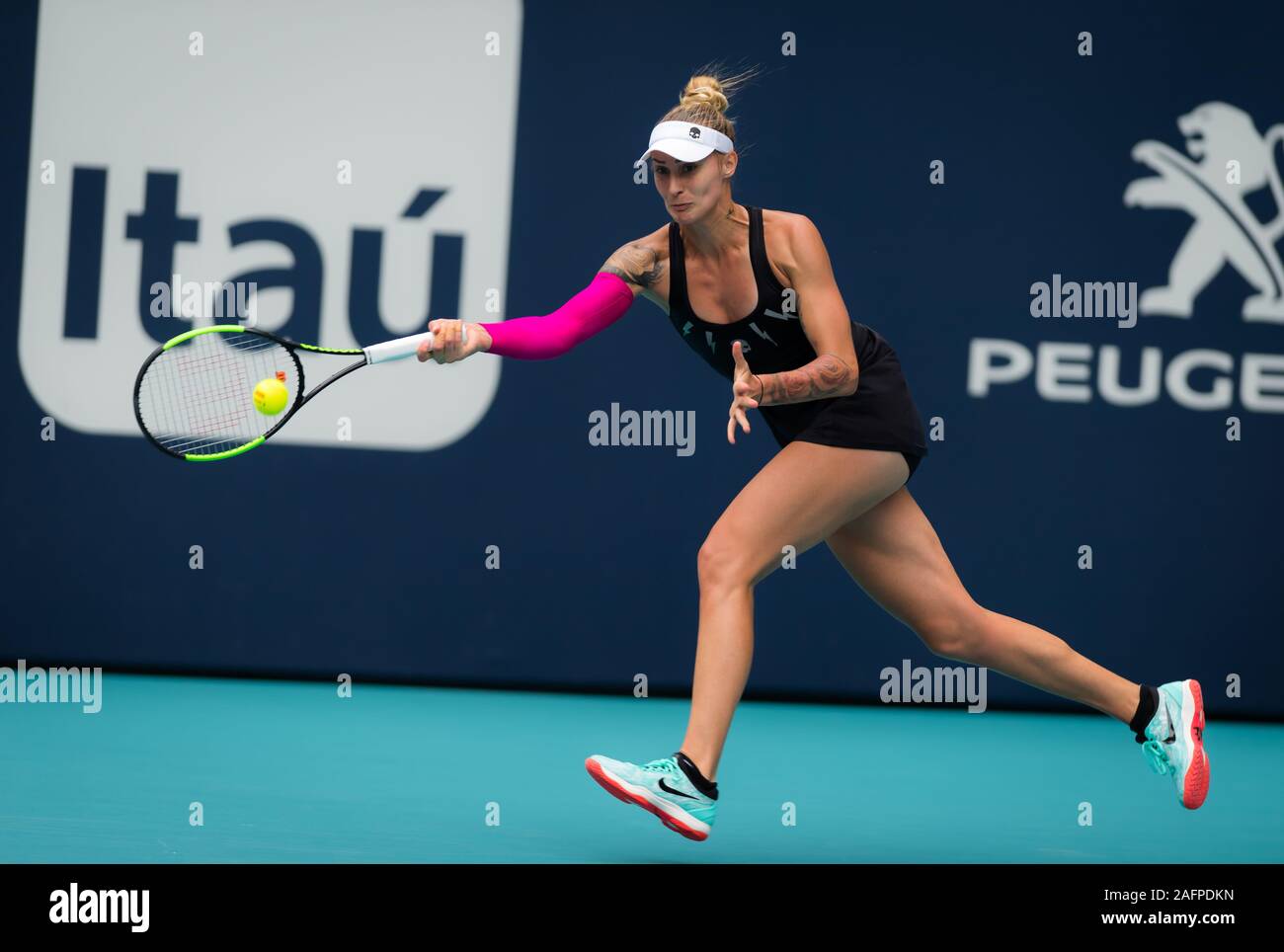 Polona Hercog of Slovenia in action during her third-round match at the ...
