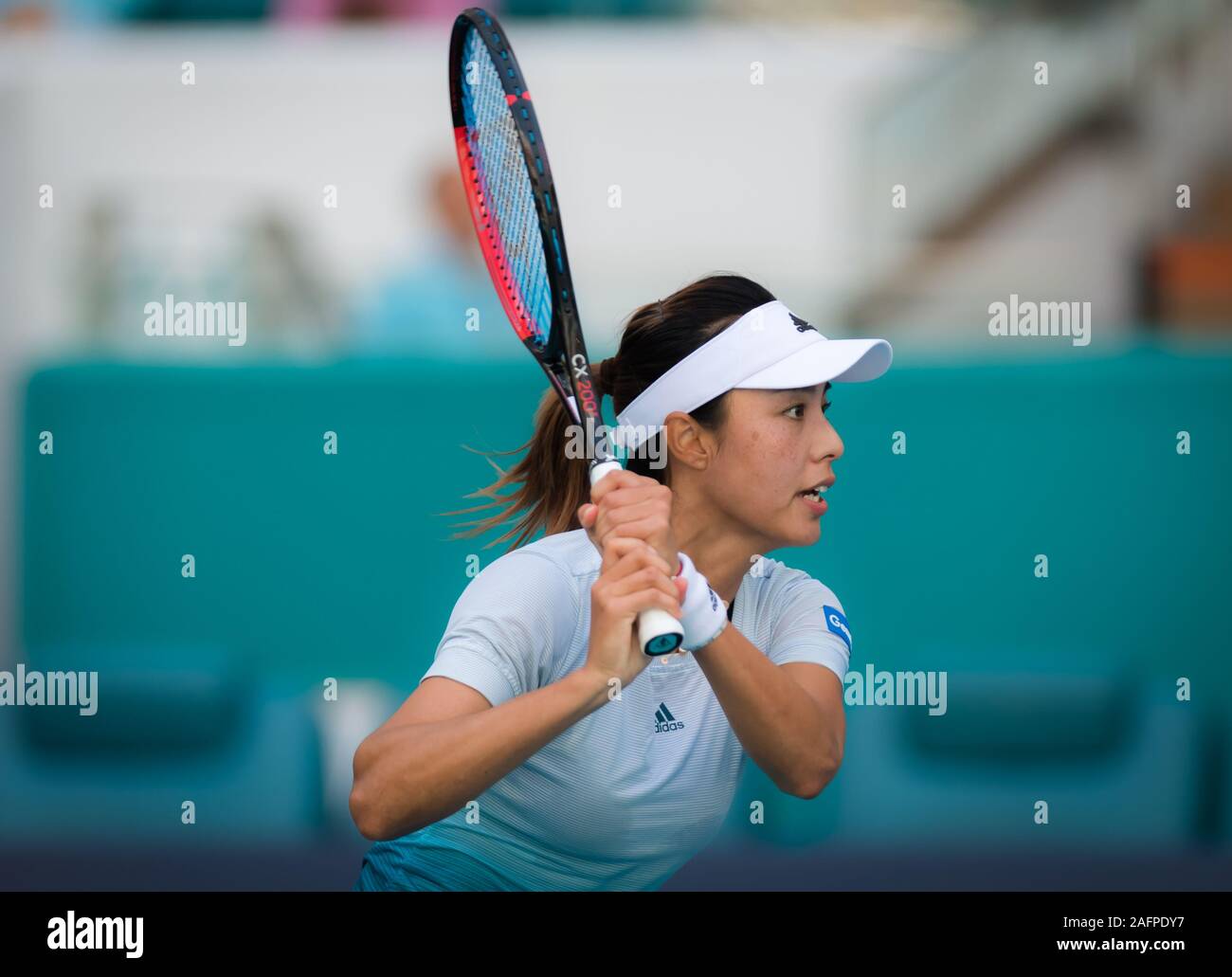 Qiang Wang of China in action during her quarter-final match at the ...