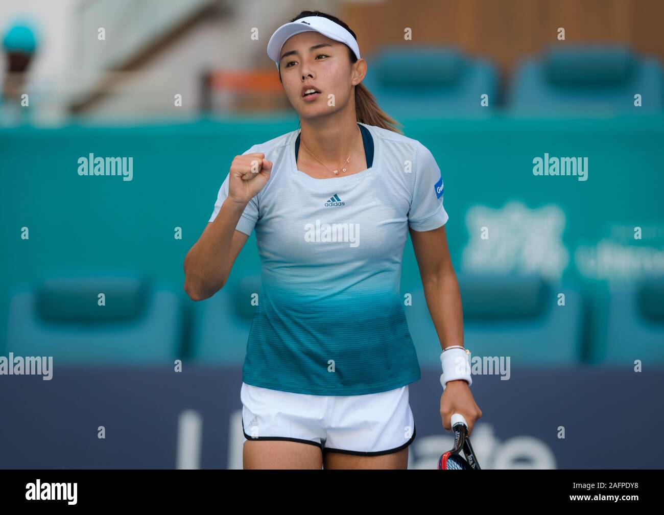 Qiang Wang of China in action during her quarter-final match at the ...