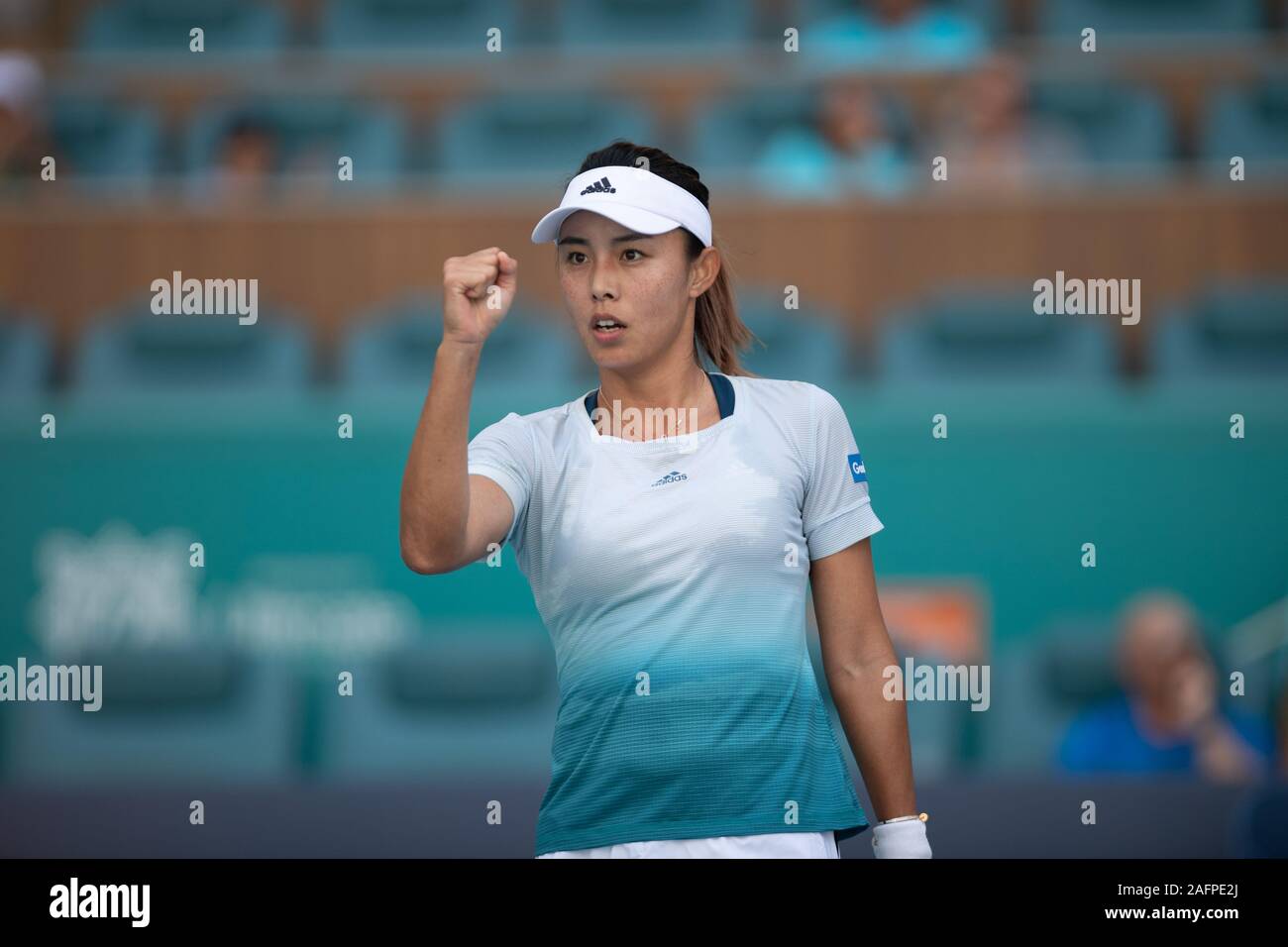 Qiang Wang of China in action during her quarter-final match at the ...