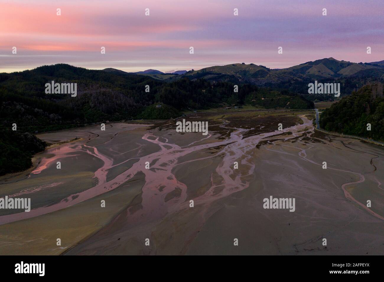Sunrise at Whananaki Inlet, Whananaki, Northland, New Zealand Stock ...