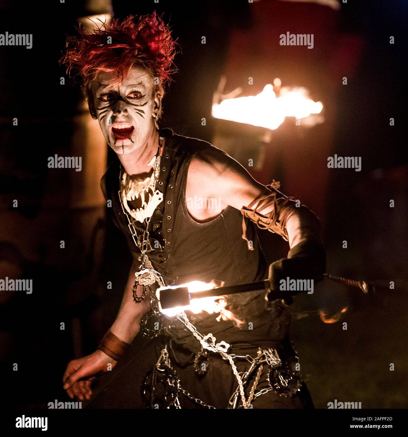 The Samhuinn Fire Festival which takes place annually descends with ...