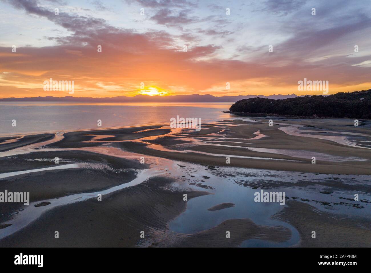 Sunrise at Whananaki Inlet, Whananaki, Northland, New Zealand Stock ...