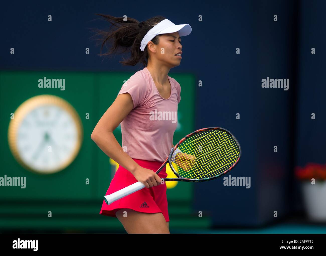 Su-Wei Hiseh of Chinese Taipeh in action during her third-round match ...