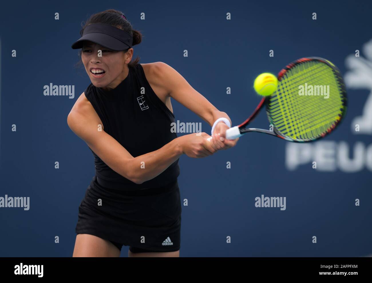 Su-Wei Hsieh of Chinese Taipeh in action during her fourth-round match ...