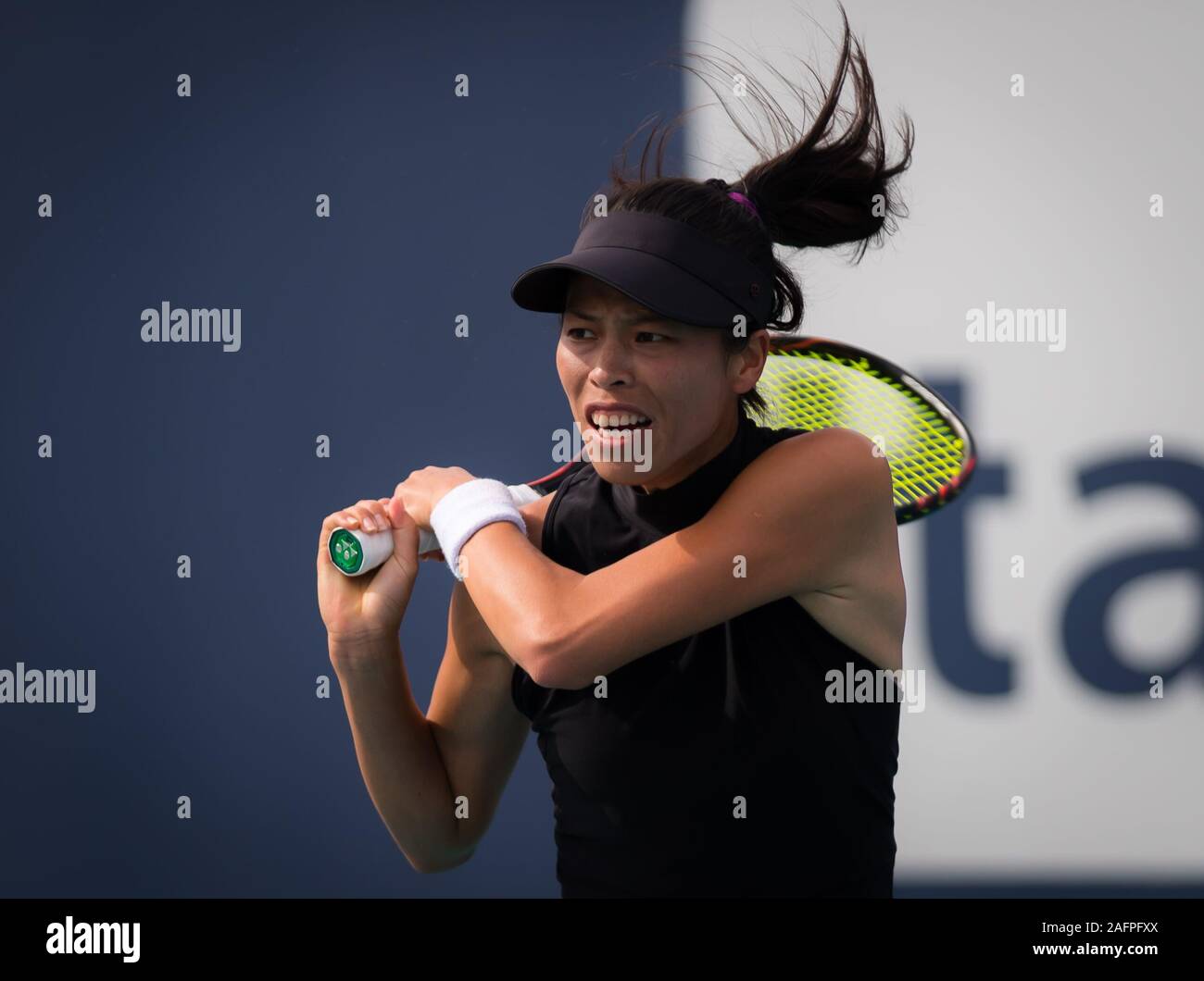 Su-Wei Hsieh of Chinese Taipeh in action during her fourth-round match ...
