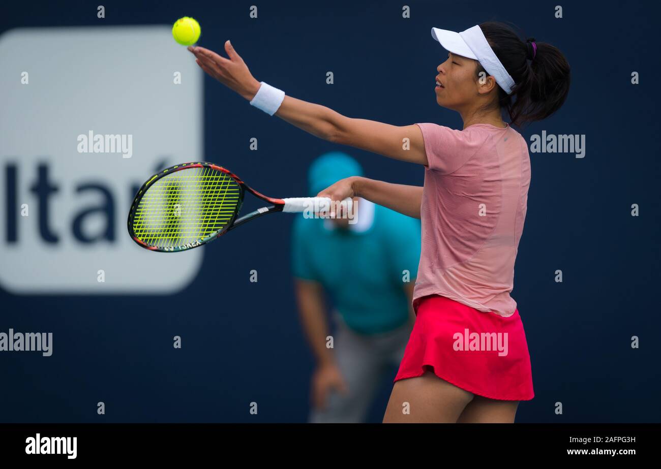 Su-Wei Hsieh of Chinese Taipeh in action during her quarter-final match ...