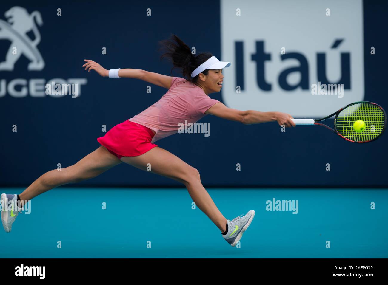 Su-Wei Hsieh of Chinese Taipeh in action during her quarter-final match ...