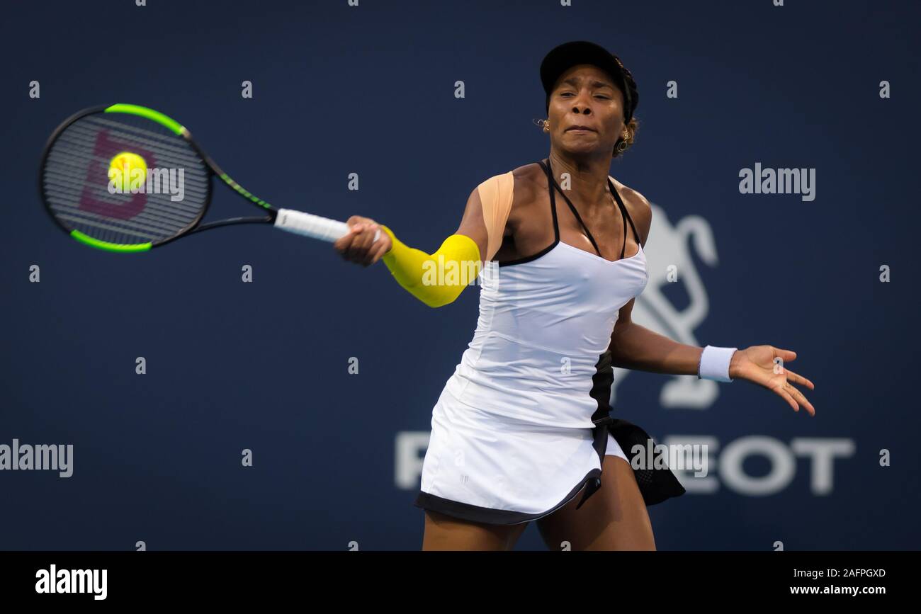 Venus Williams of the United States in action during her fourth-round ...