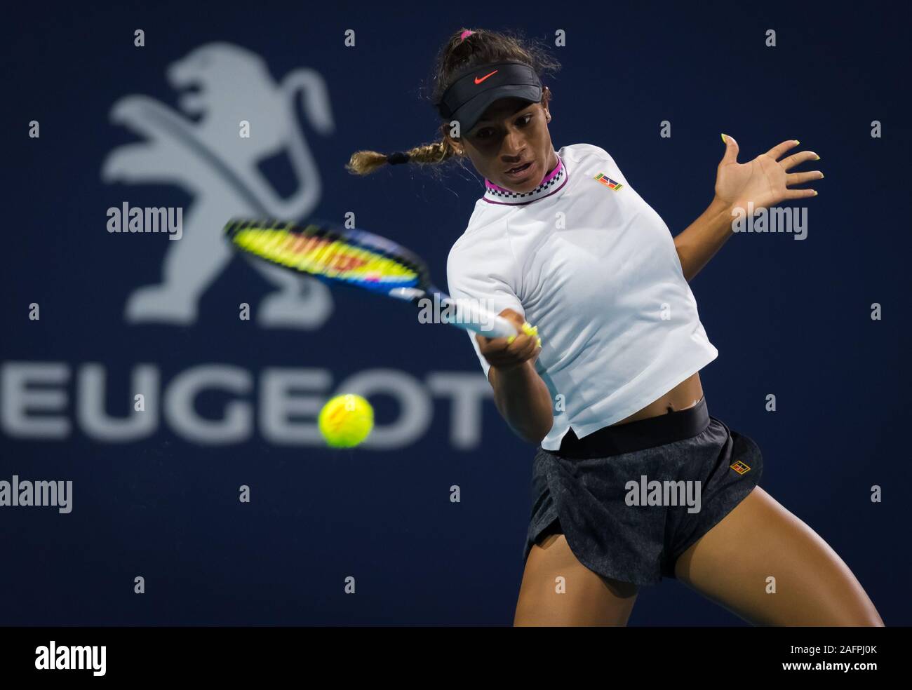 Whitney Osuigwe of the United States in action during the second-round ...