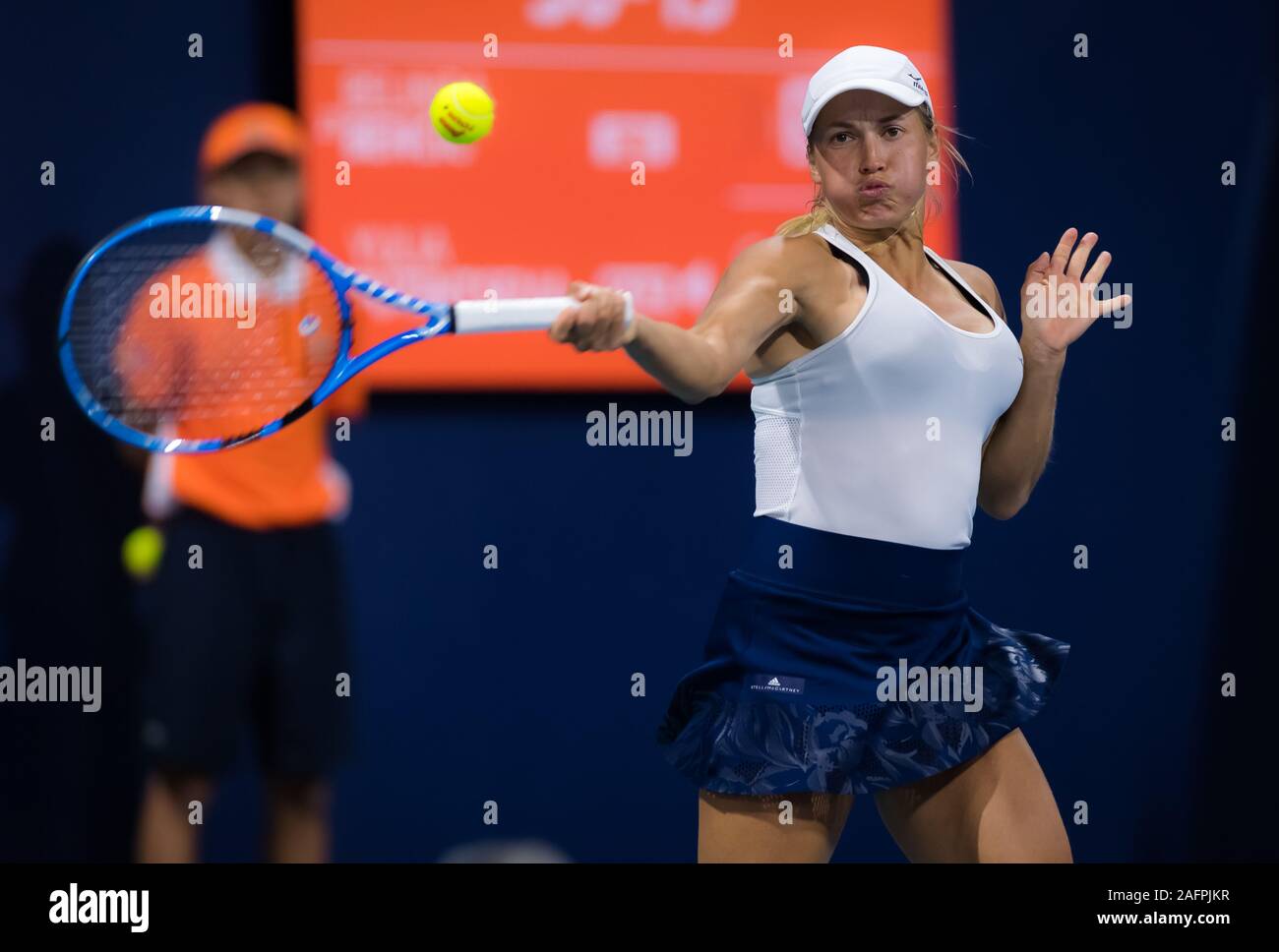Yulia Putintseva of Kazhakstan in action during the second-round at the ...