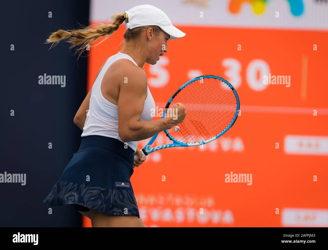 Yulia Putintseva of Kazakhstan in action during her third-round match ...