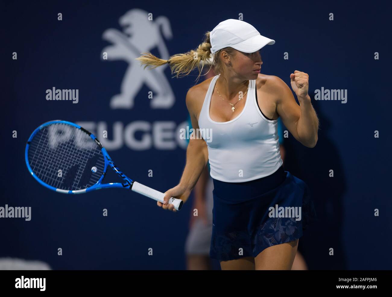 Yulia Putintseva of Kazhakstan in action during the second-round at the ...