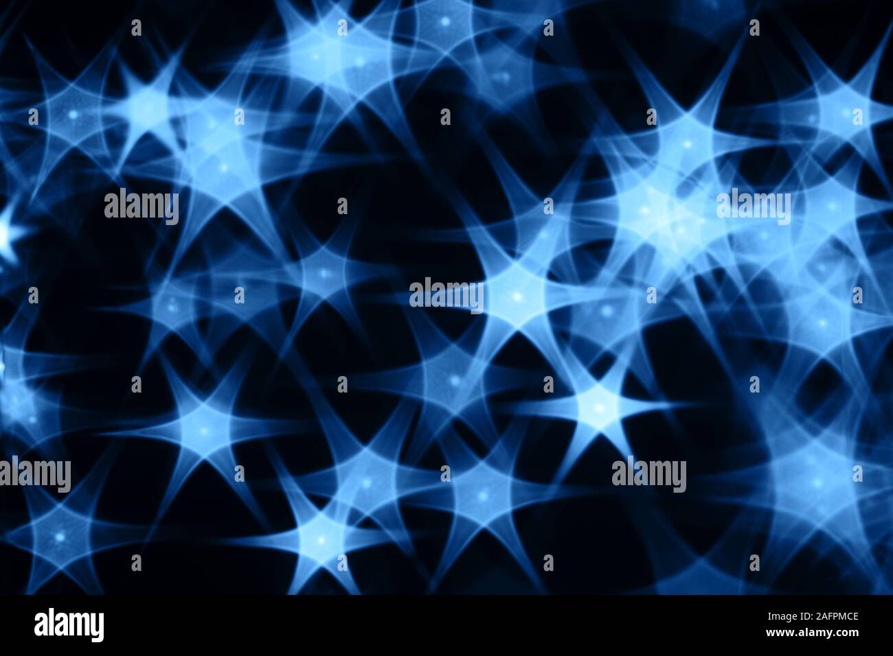 Splash of blue lighting stars with rays on black background Stock Photo ...