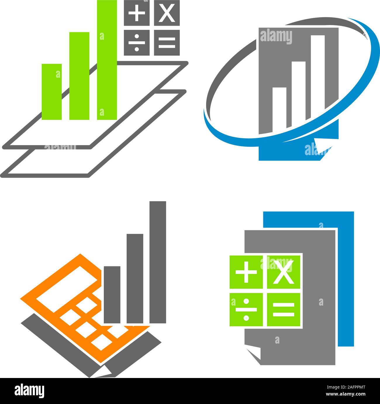 Bookkeeping Accounting logo design template vector set Stock Vector ...
