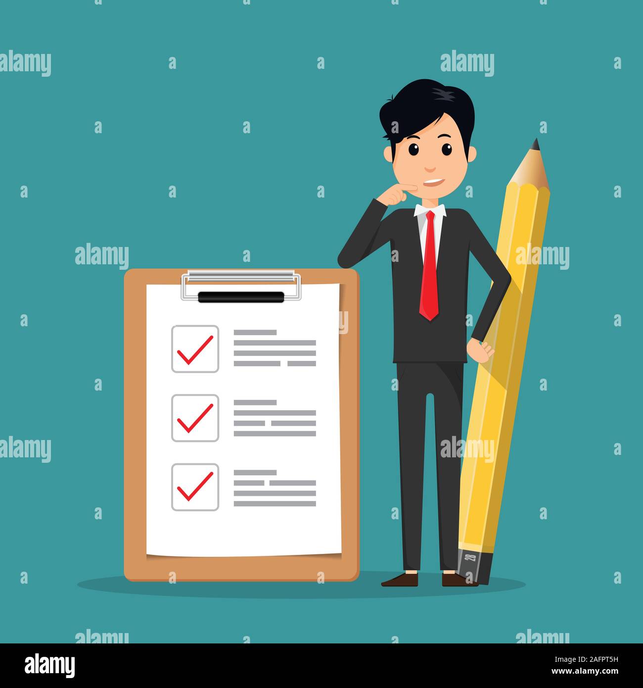 Checklist cartoon hi-res stock photography and images - Alamy