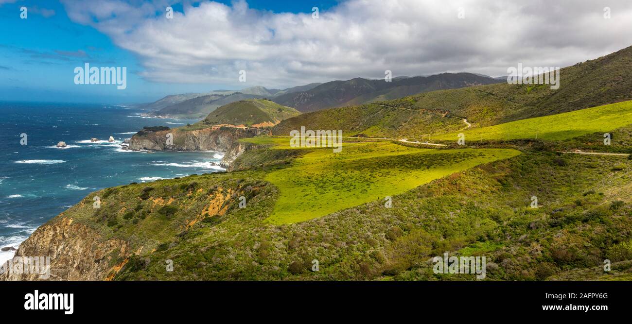 APRIL 7, 2019 - ROUTE 1, PCH, CENTRAL COAST, CA, USA - Bixby bridge on ...