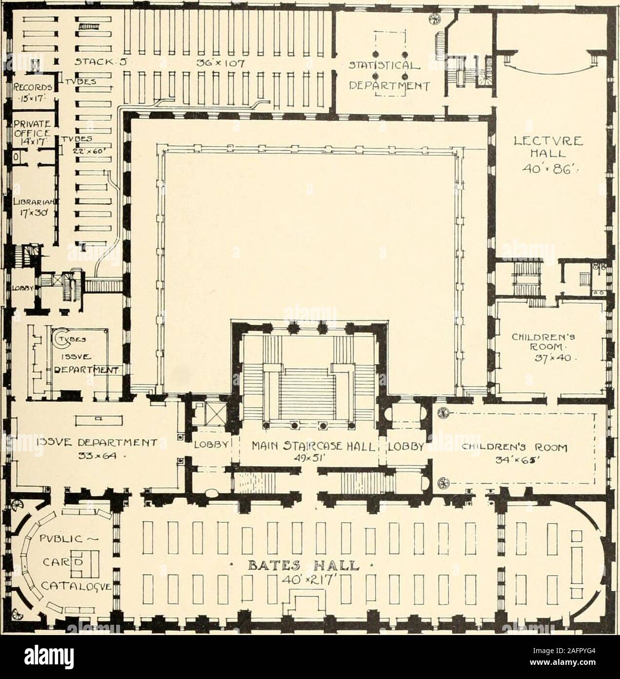 . Charles Follen McKim; a study of his life and work. PLAN OF GROUND ...