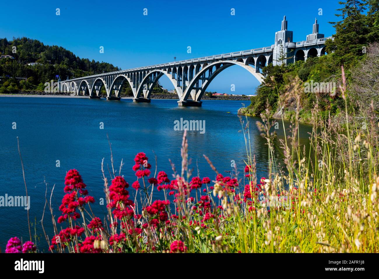MAY 31, GOLD BEACH, OR, USA - Isaac Lee Patterson Bridge, also known as ...