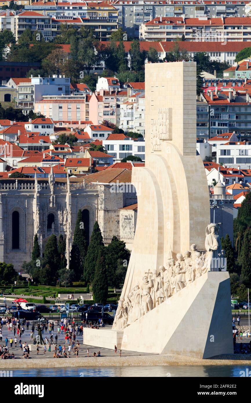 Monument to the Discoveries, Belem District, Lisbon, Portugal Stock ...