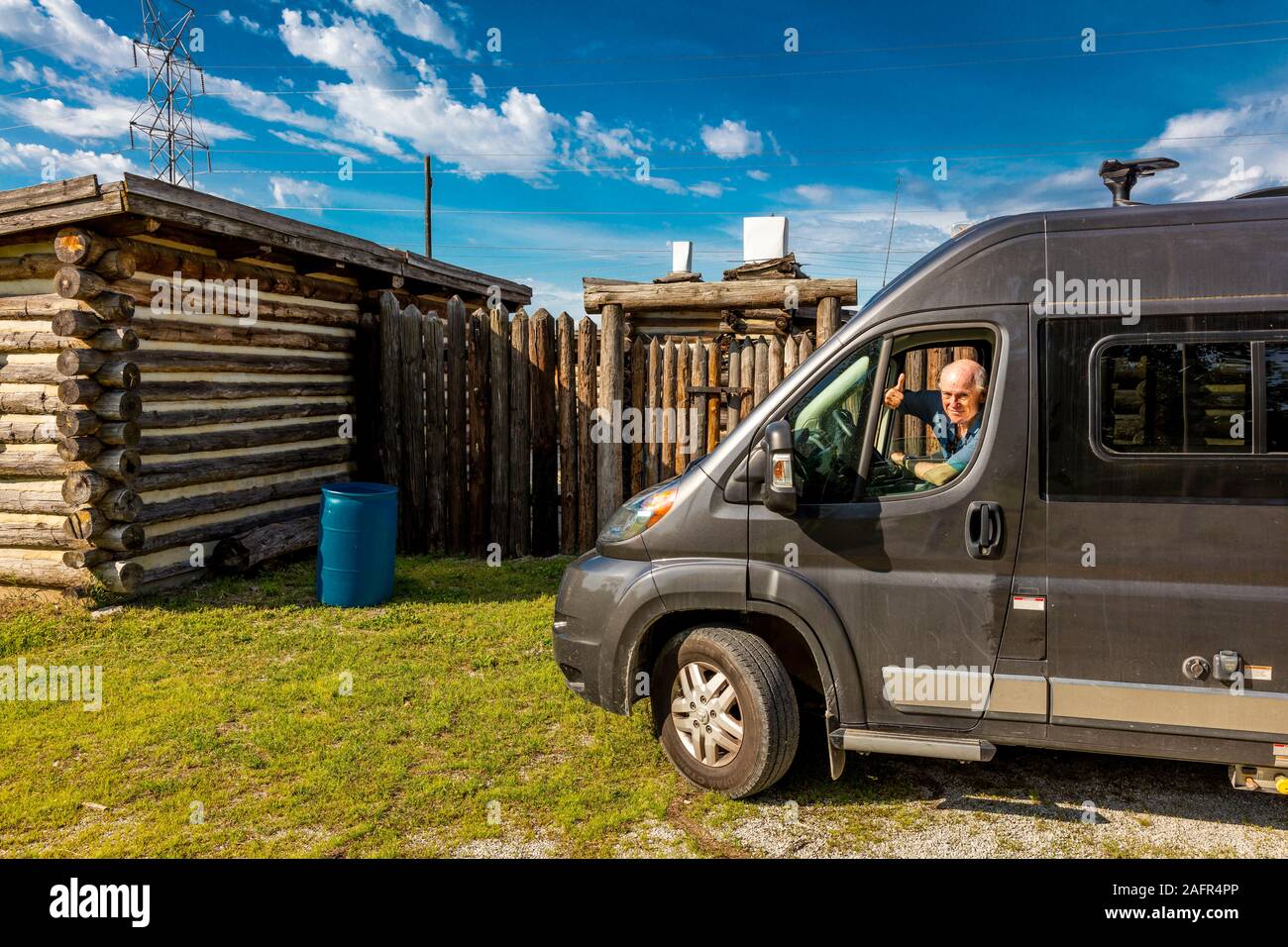 MAY 16 2019, Wood River, IL. USA - Photographer Joe Sohm in RV at Wood ...