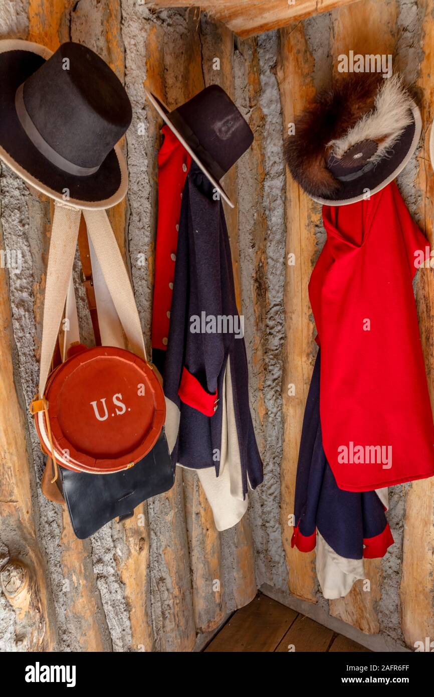 MAY 20, FORT MANDAN, NORTH DAKOTA, USA - Interior of Historic Fort ...