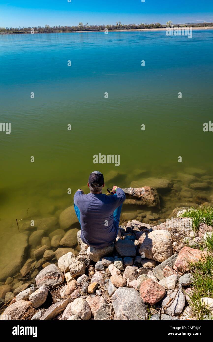 MAY 20, 2019, FORT MANDAN, N DAKOTA, USA -Bill Terry ponders Missouri ...