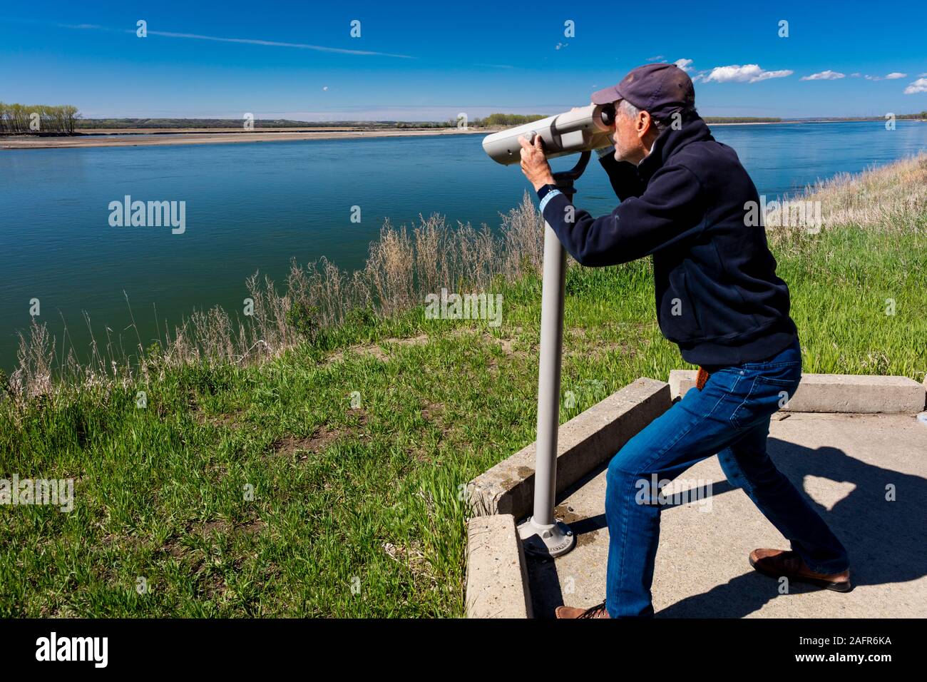 MAY 20, 2019, FORT MANDAN, NORTH DAKOTA, USA - Photographer Joe Sohm ...
