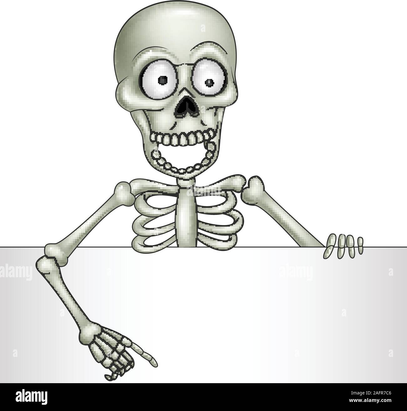Cartoon skeleton holding blank sign Stock Vector Image & Art - Alamy