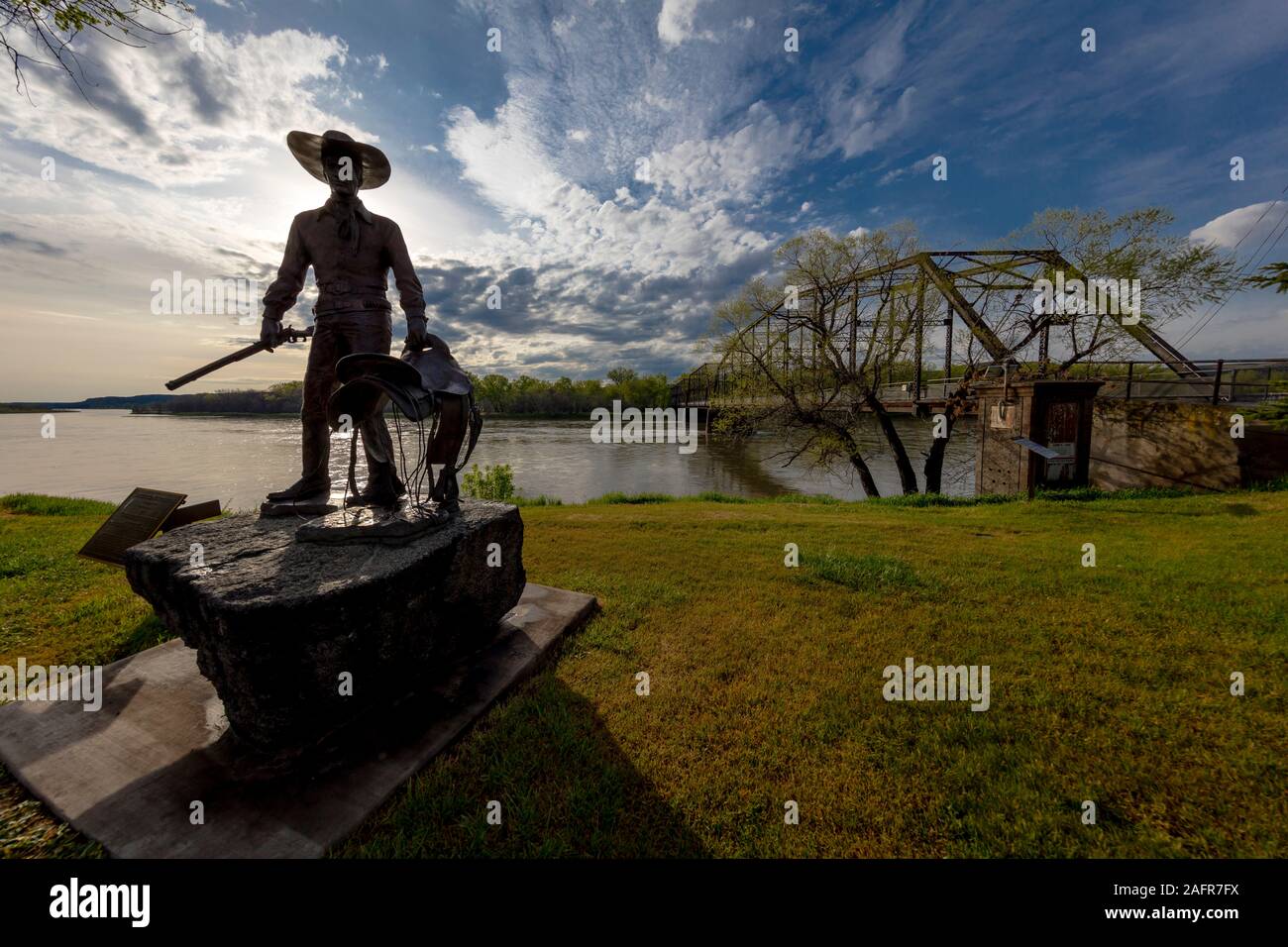 MAY 22, 2019, Fort Benton, Montana, USA - Historic Fort Benton, and ...