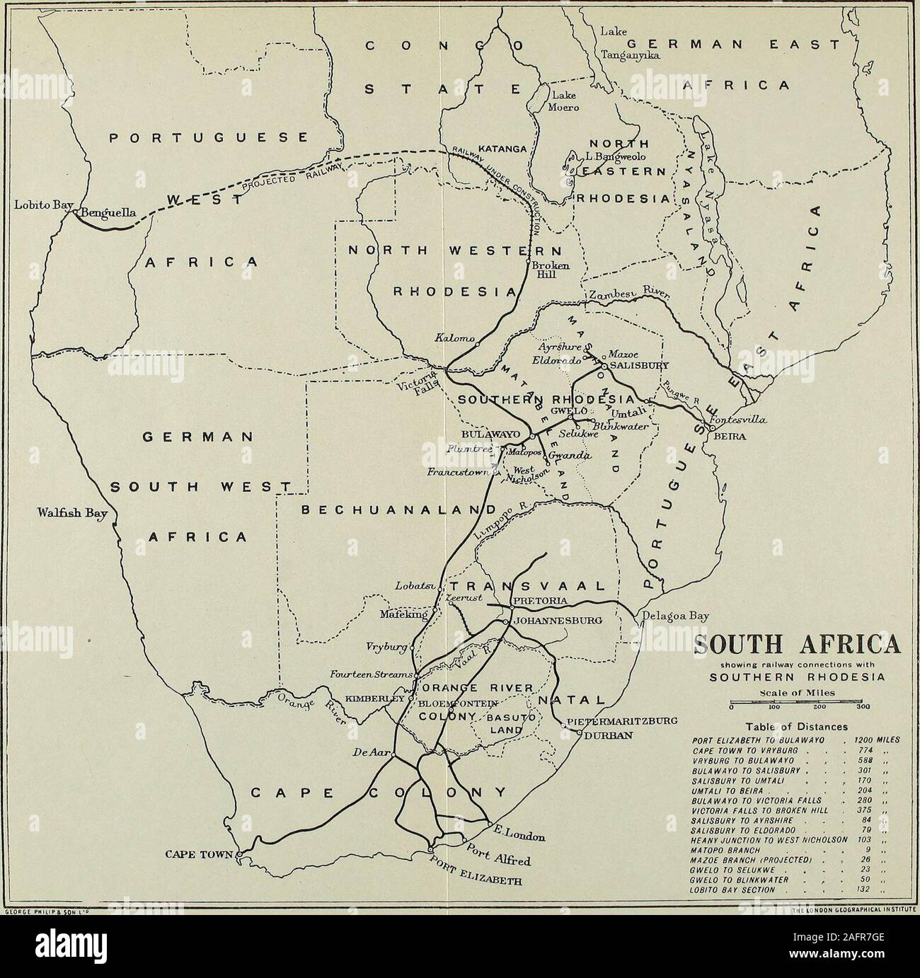 Rhodesia map hi-res stock photography and images - Alamy